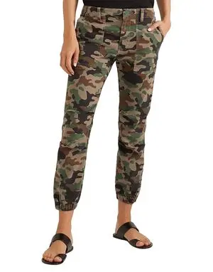 NILI LOTAN Tapered Camouflage Slim-leg Cargo Pants