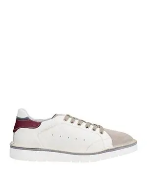 CAFÈNOIR Leather Sneakers - Dove Grey