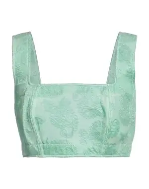 JIL SANDER Jacquard Paisley Crop Top - Green