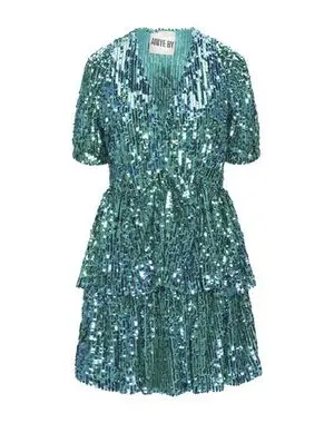 ANIYE BY Mini Sequined Tulle Dress - Turquoise