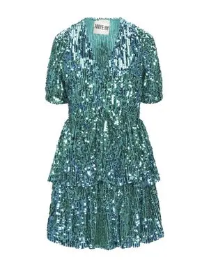 ANIYE BY Mini Sequined Tulle Dress - Turquoise