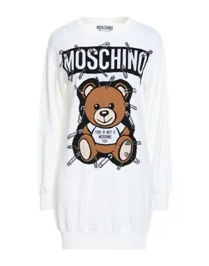 Moschino Mini Virgin Wool T-shirt Dress - Off White