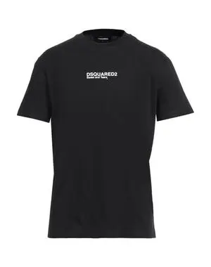Dsquared2 Man T-shirt Midnight Blue Size Xl Cotton Black