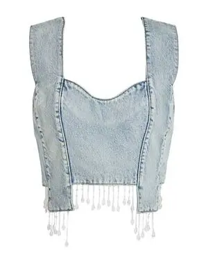 GANNI Denim Crop Top