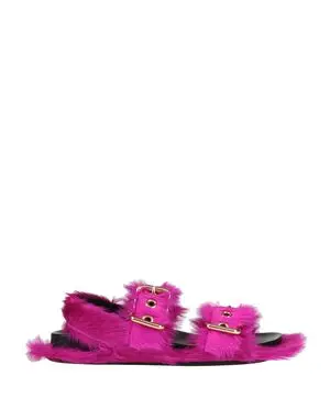 Marni Shearling Sandals Fuchsia