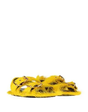 Marni Shearling Sandals - Yellow