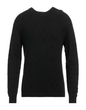 Alpha Studio Sweater In Viscose, Nylon, Wool, Cashmere, And Polyester - Black