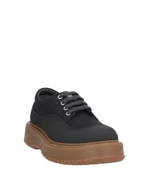Hogan Lace-up Shoes In Textile Fibers - Black