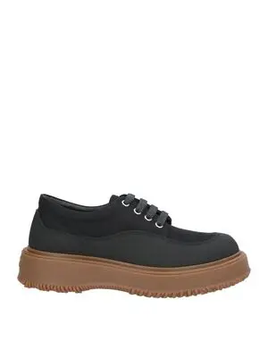 Hogan Lace-up Shoes In Textile Fibers - Black