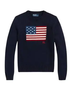 RALPH LAUREN Polo Ralph Lauren Flag Cotton Crewneck Sweater