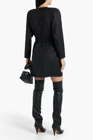 IRO PARIS Baomi Ruched Wool-twill Mini Dress