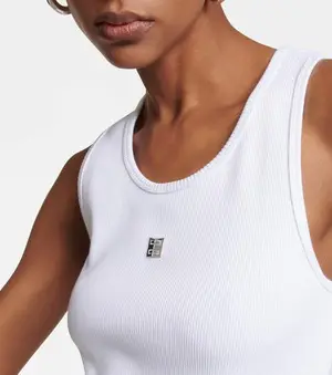 Givenchy 4g Cotton Tank Top - White