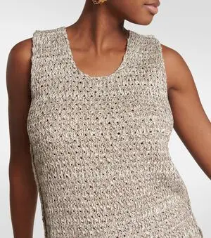 JIL SANDER Knitted Cotton-blend Top