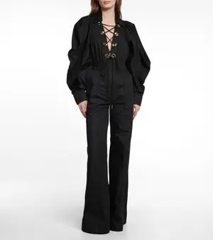 Elie Saab Puffed-sleeve Jumpsuit
