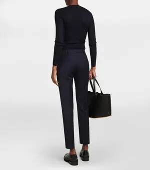 Gabriela Hearst High-rise Wool Trousers - Blue