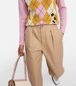 Marni Cropped High-rise Straight Pants