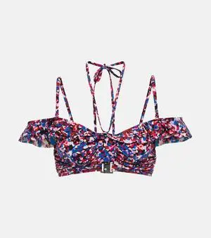 Isabel Marant Skyros Floral Bikini Top - Multicoloured