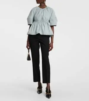 JIL SANDER Tailored Straight Wool Pants