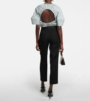 JIL SANDER Tailored Straight Wool Pants