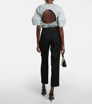JIL SANDER Tailored Straight Wool Pants