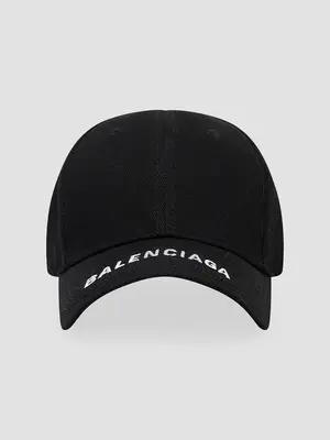 Balenciaga Logo Visor Cap - Black