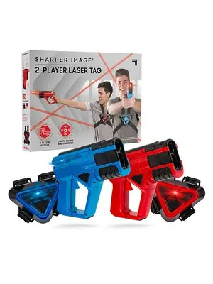 SHARPER IMAGE Sharper Image Two-Player Laser Tag Gun Blaster & Vest Armor Set - Blue - Blue