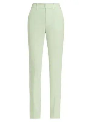 Cinq À Sept Kerry Crepe Straight-leg Pants Celadon