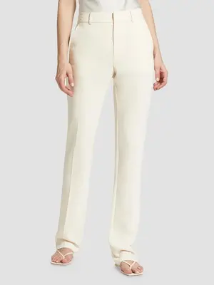 Cinq À Sept Kerry Crepe Straight-leg Pants - Ivory