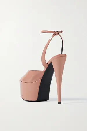 GIUSEPPE ZANOTTI Khalifa Faux Patent-leather Platform Sandals