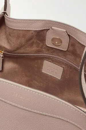 SERAPIAN Small Secret Textured-leather Tote