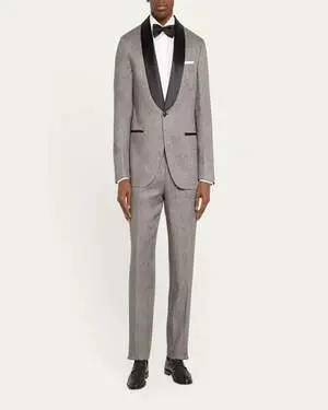 Brunello Cucinelli Linen-blend Shawl Tuxedo