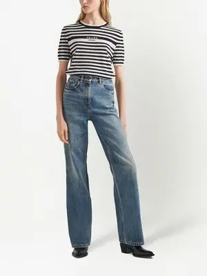 Prada Bleached-effect Straight-leg Jeans