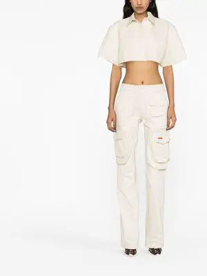 Heron Preston Ex-ray Canvas Cropped Shirt