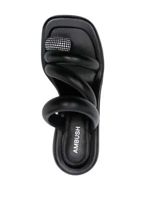 AMBUSH Crystal-embellished Leather Sandals
