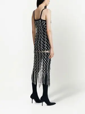 DION LEE Crochet-net Layered Midi Dress