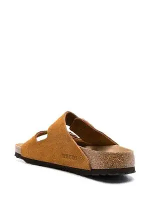 BIRKENSTOCK Suede Double Buckle Sandals - Brown