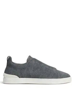 Zegna Triple Stitch Canvas Sneakers