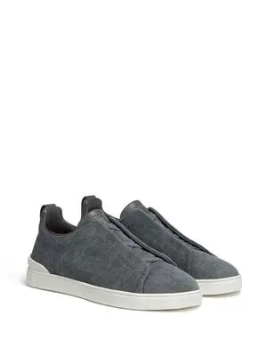 Zegna Triple Stitch Canvas Sneakers