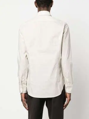 Canali Plain Button-down Shirt