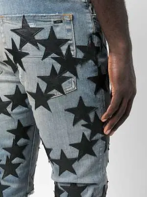 Amiri Star Patch Skinny Jeans