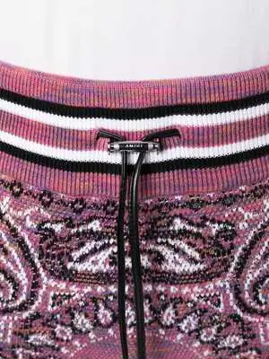 Amiri Bandana-pattern Knitted Track Pants
