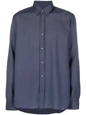 WOOLRICH Fine-check Virgin Wool Shirt