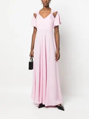 Vivetta Ruched Cut-out Maxi Dress - Pink