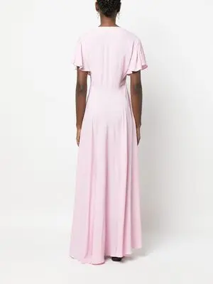 Vivetta Ruched Cut-out Maxi Dress - Pink