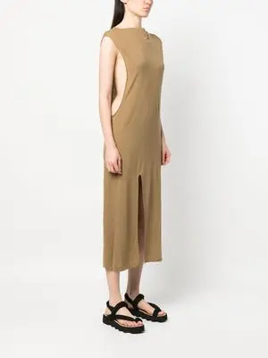 Auralee Front-slit Cut-out Dress