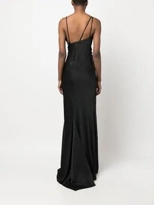 Attico Melva Long Dress - Black