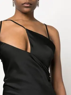 Attico Melva Long Dress - Black