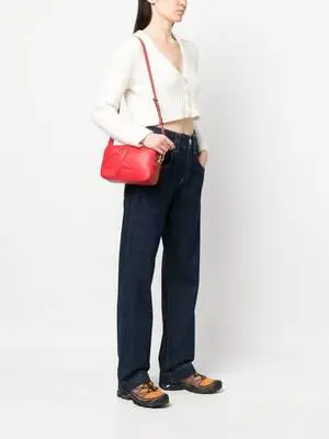 GOLDEN GOOSE Mini Star Leather Crossbody Bag - Red
