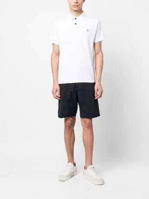 Stone Island Compass-patch Polo Shirt - White