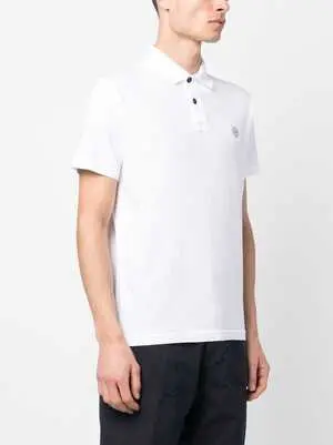 Stone Island Compass-patch Polo Shirt - White